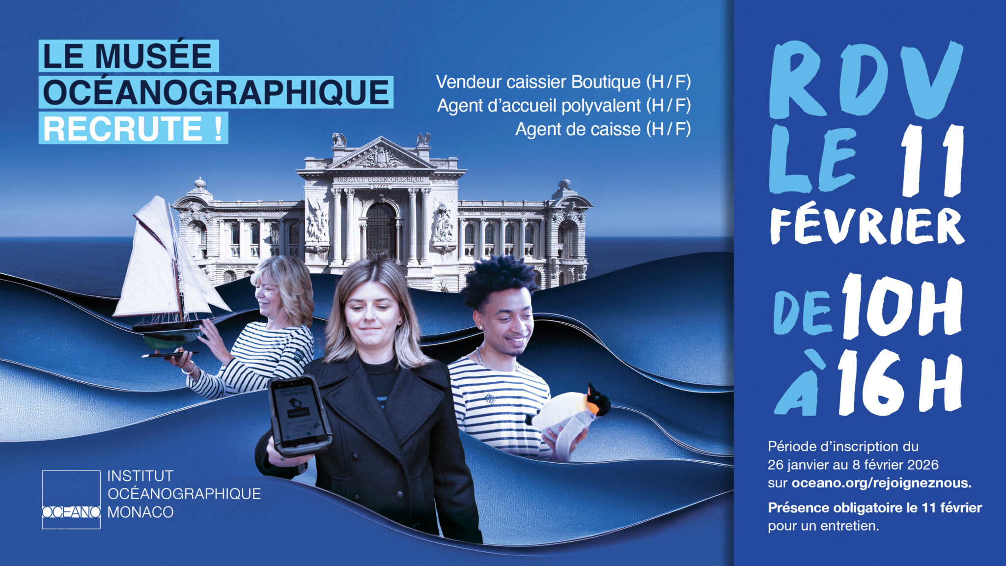 Le Musée océanographique recrute pour la saison